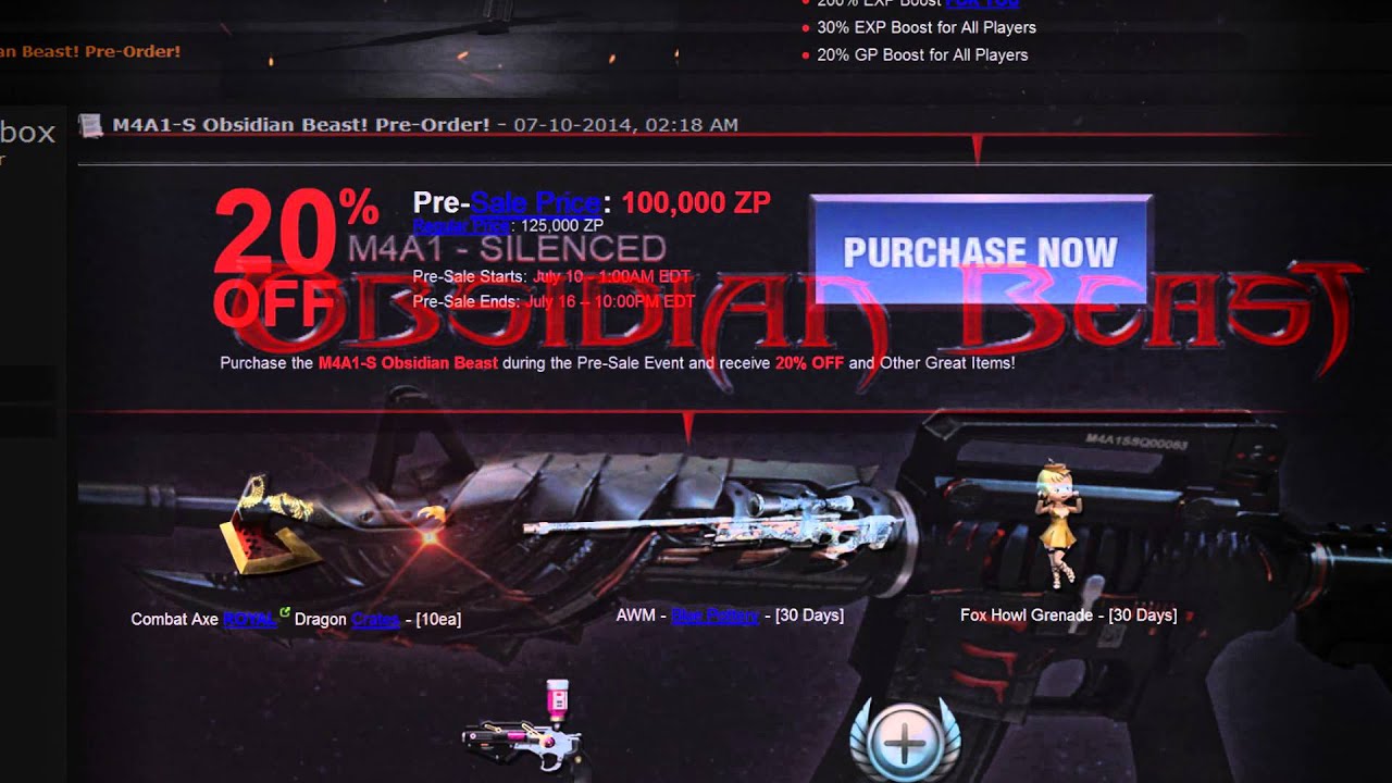 Crossfire - M4A1 S OBSIDIAN BEAST [HD] - YouTube