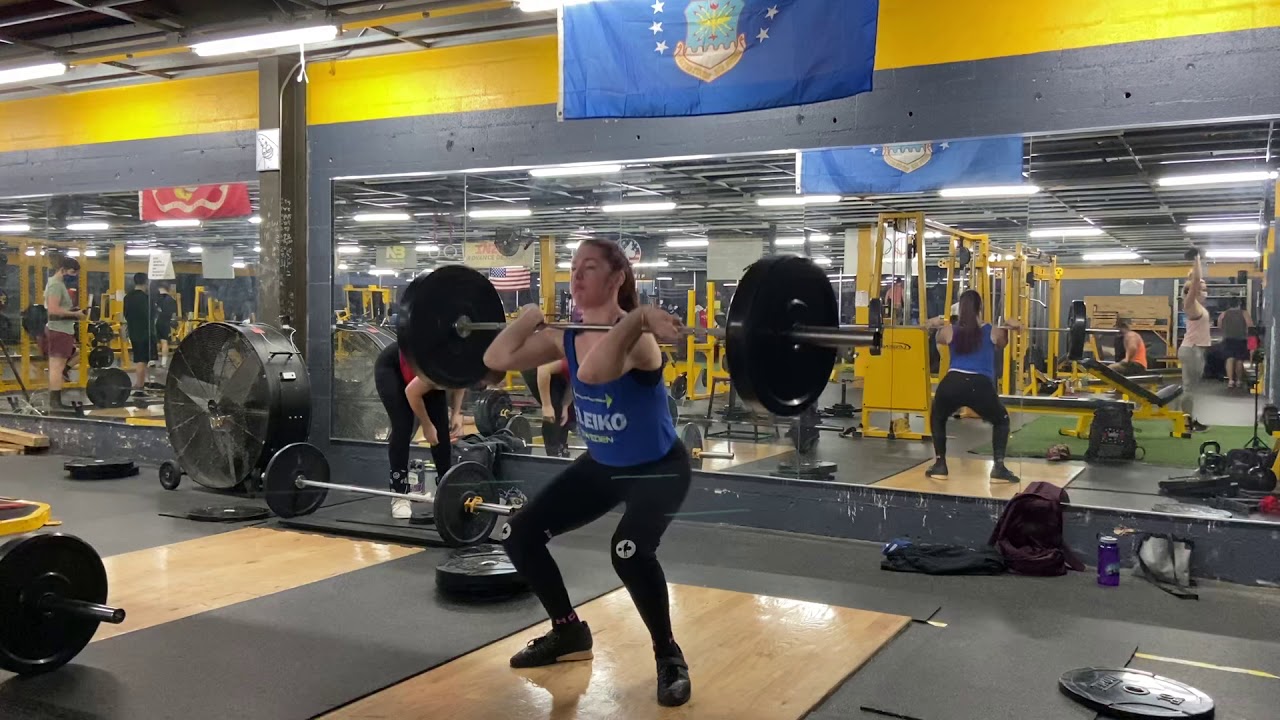 Clean from Power + Hang Clean (mid thigh) + Hang Clean btk - @ 125lbs ...