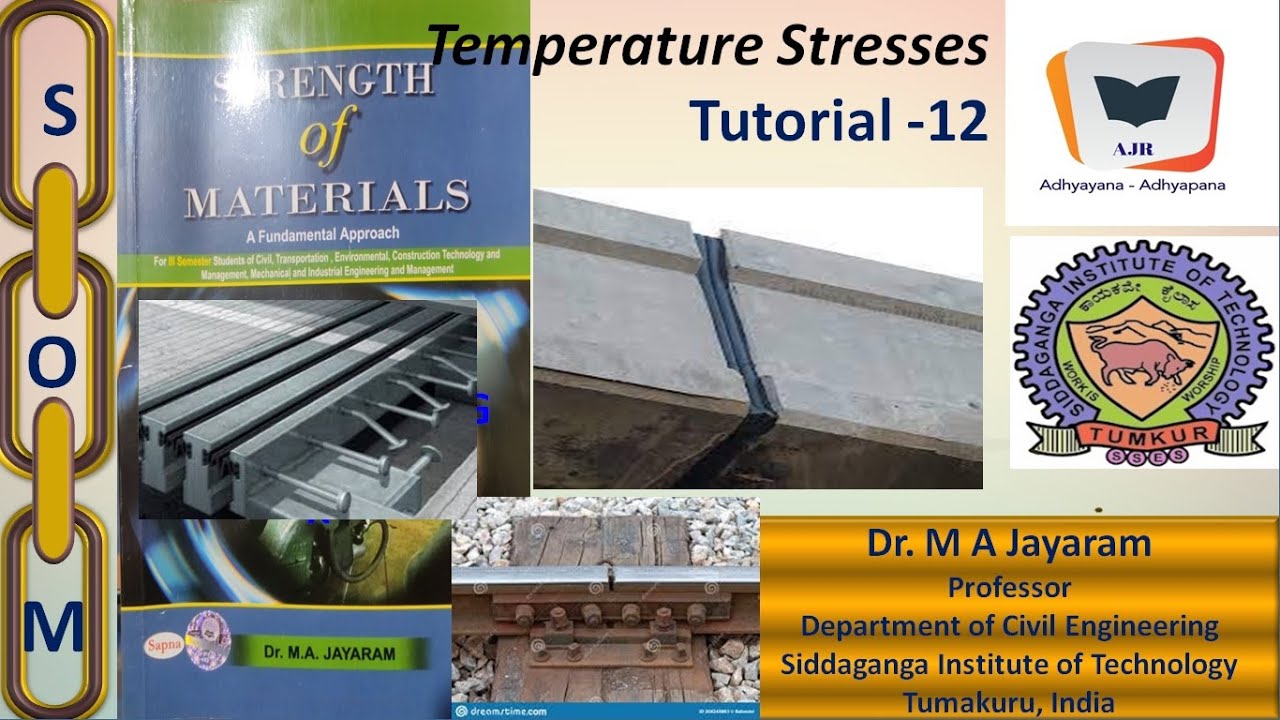 Thermal strain and stress Tutorial 12 || Dr. M A Jayaram - YouTube