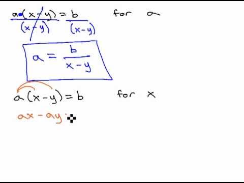 Solve Formula for two diffrent variables - YouTube