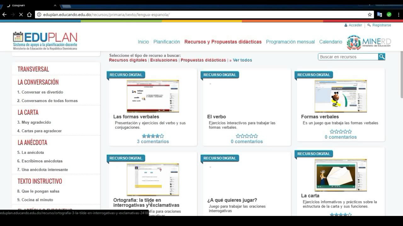 Recursos de Eduplan - YouTube