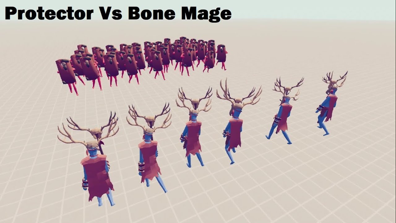 Totally Accurate Battle Simulator - 50 Protector vs 8 Bone Mage - TABS ...