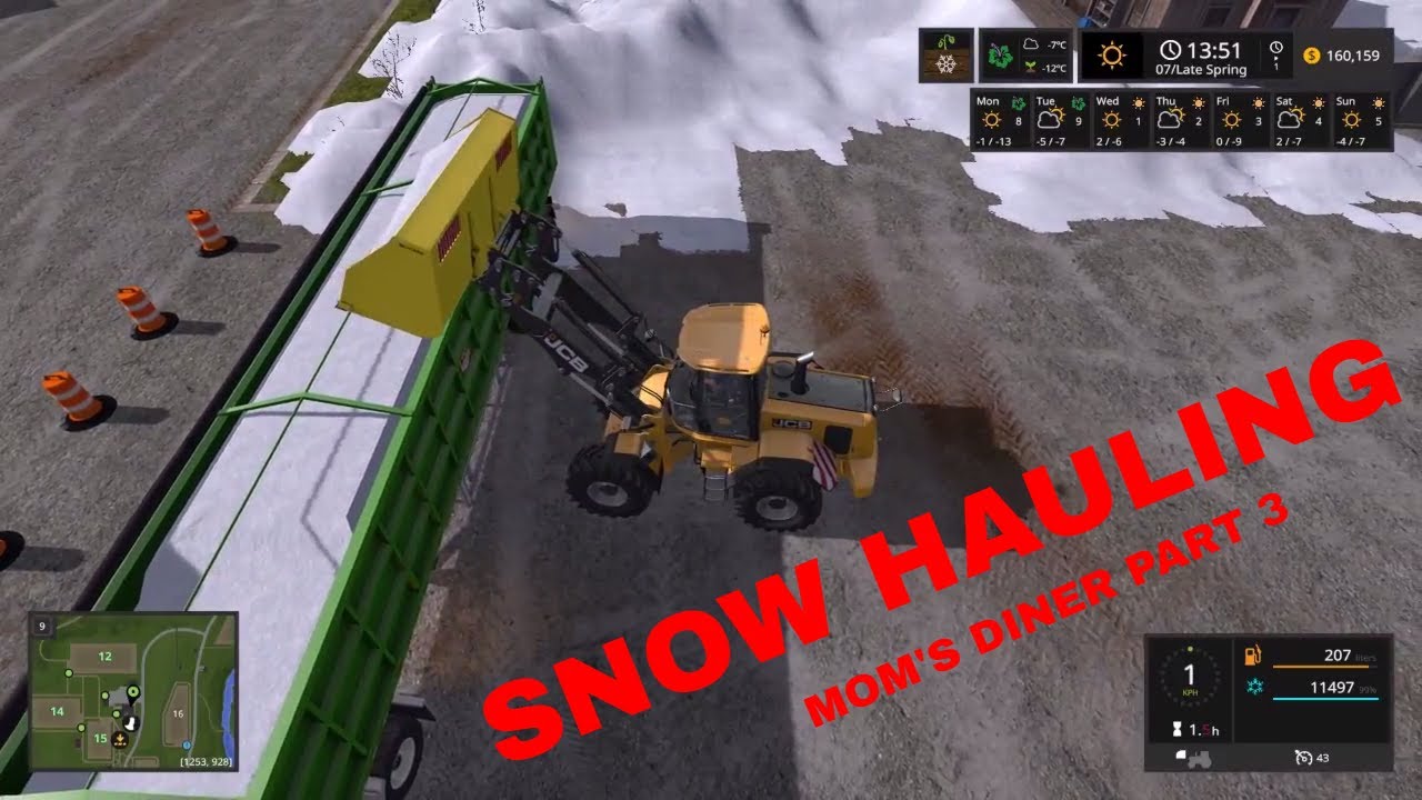Farming Simulator 2017 | Hauling Snow From Mom's Diner | Fs17 Mods ...