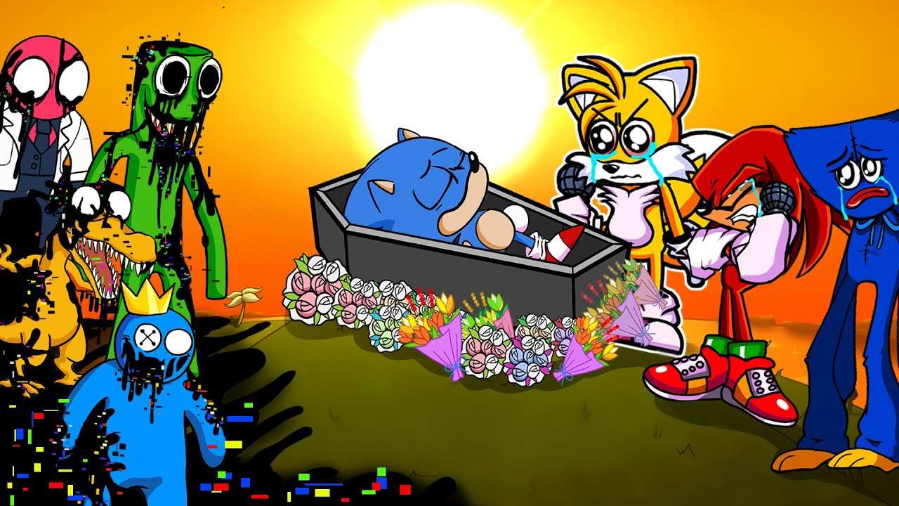 Rainbow Friends BLUE Corrupted “SLICED” But Sonic Dies | Swap FNF - YouTube