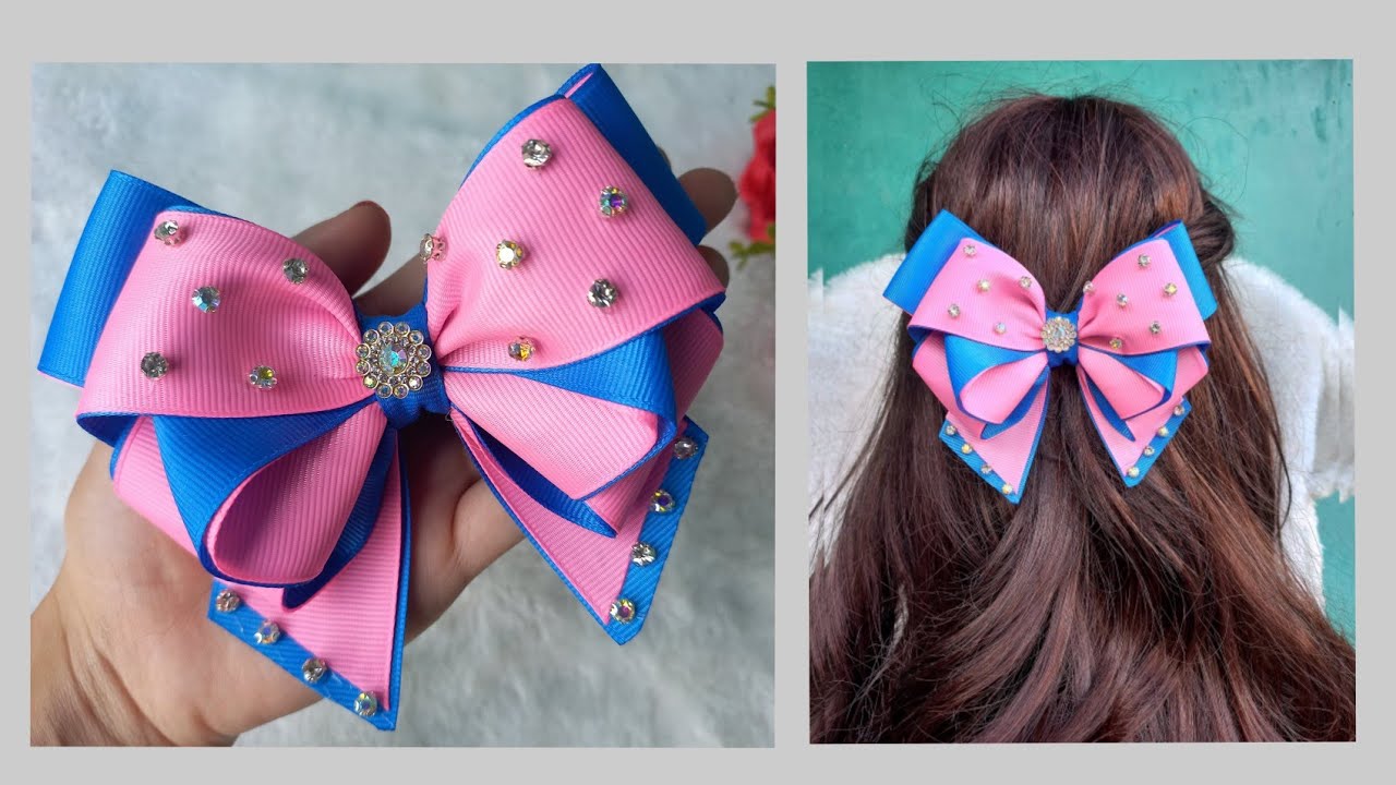 Tutorial membuat jepit rambut pita mudah dan cantik | Easy ribbon bow ...