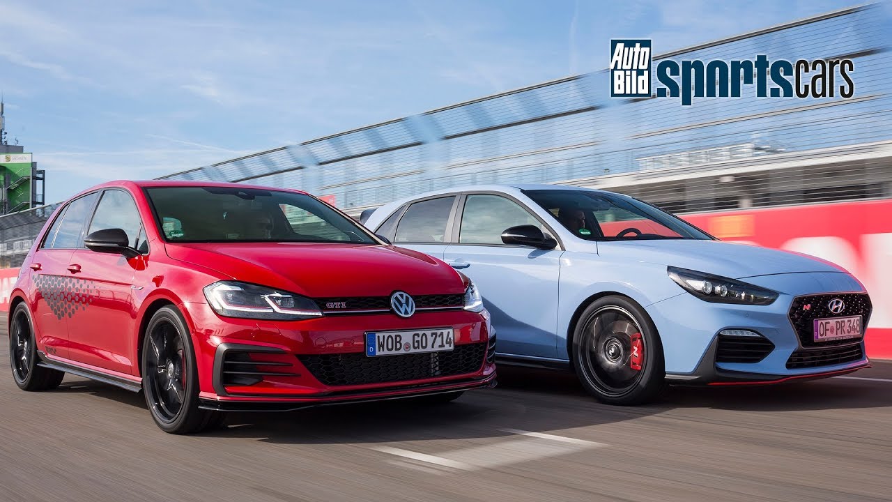 HOT HATCH BATTLE: Hyundai i30 N vs VW Golf GTI TCR am Sachsenring ...