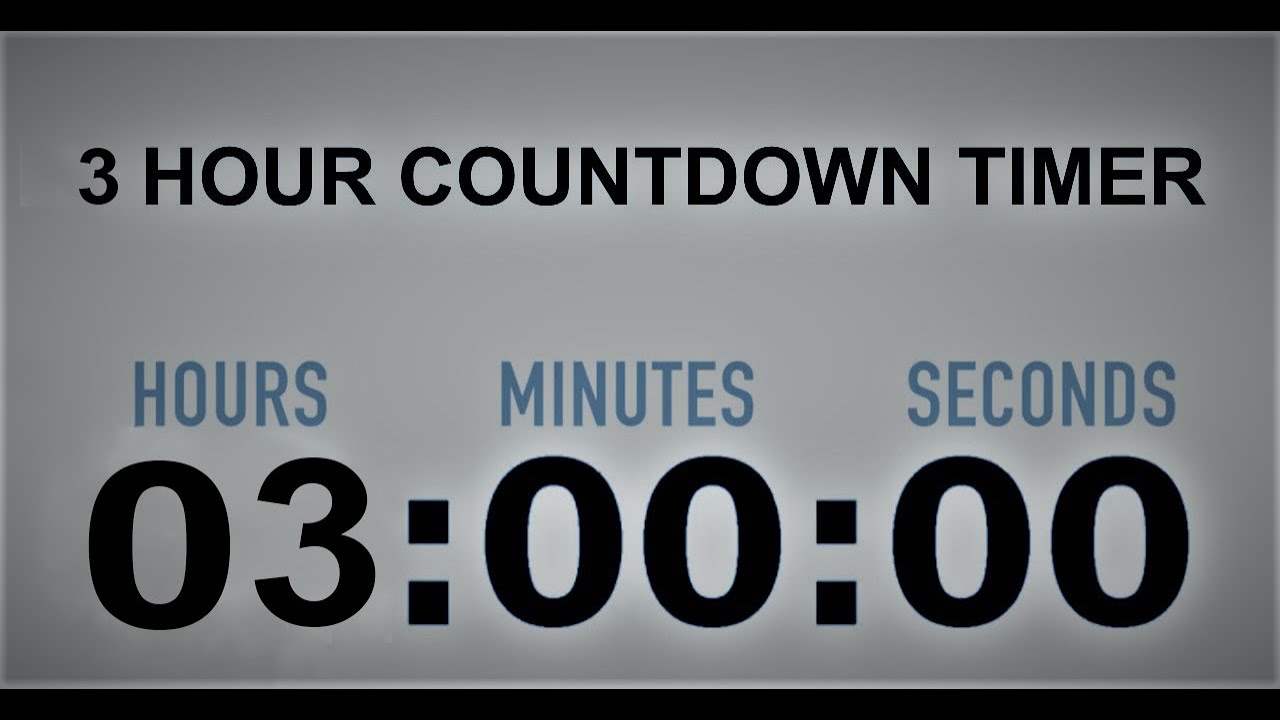 3 Hour Countdown Timer - Mute&Warning - FOT - YouTube