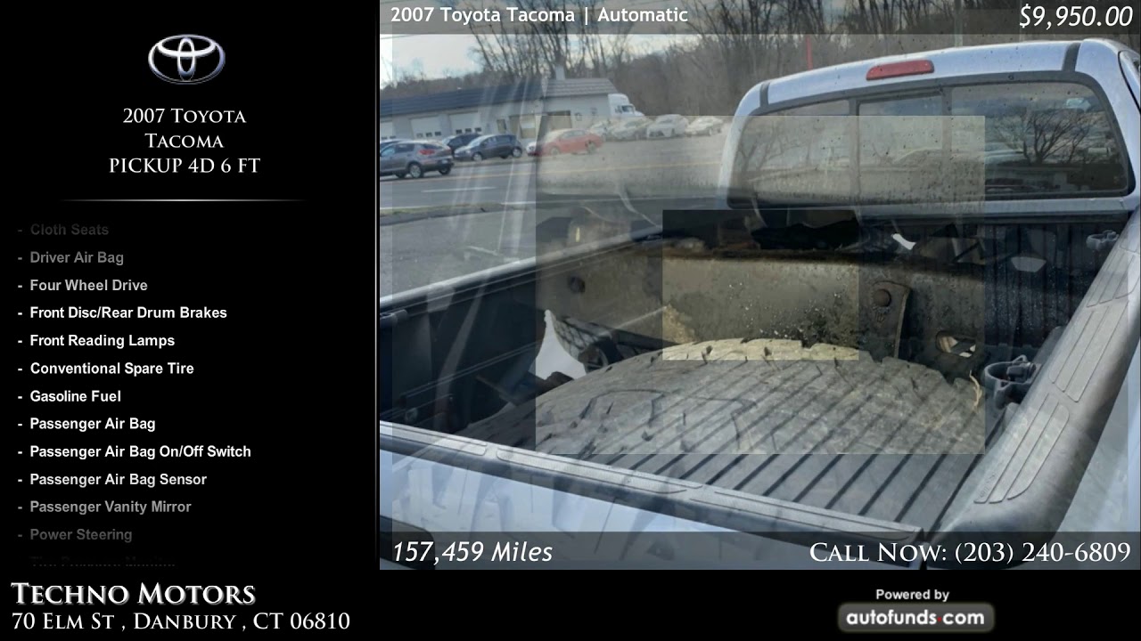 Used 2007 Toyota Tacoma | Techno Motors , Danbury , CT - YouTube