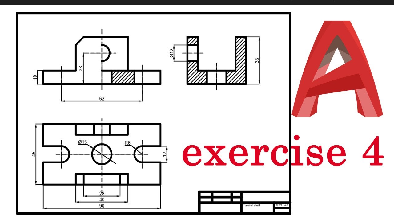 Auto CAD Tutorial 4 - YouTube