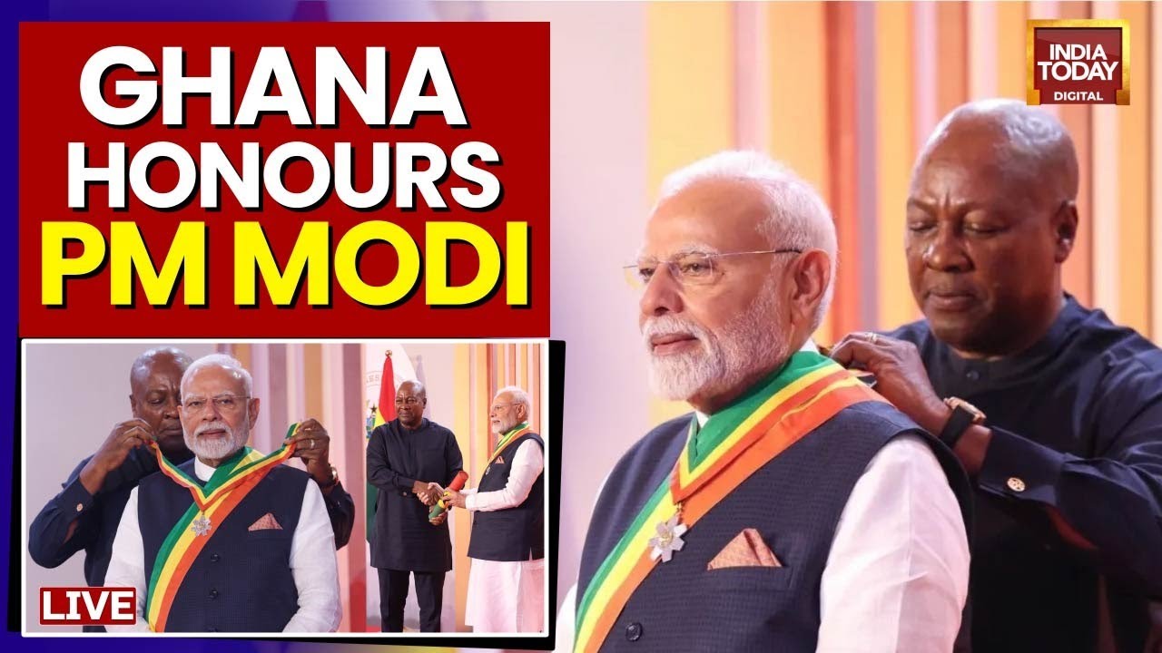 PM Modi Ghana Visit LIVE | Ghana Honours PM Modi With 'Officer Of Order ...