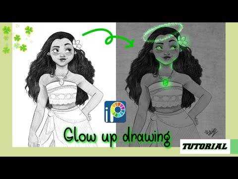 [Neon] How to light up a drawing (glow art tutorial) . step by step ...