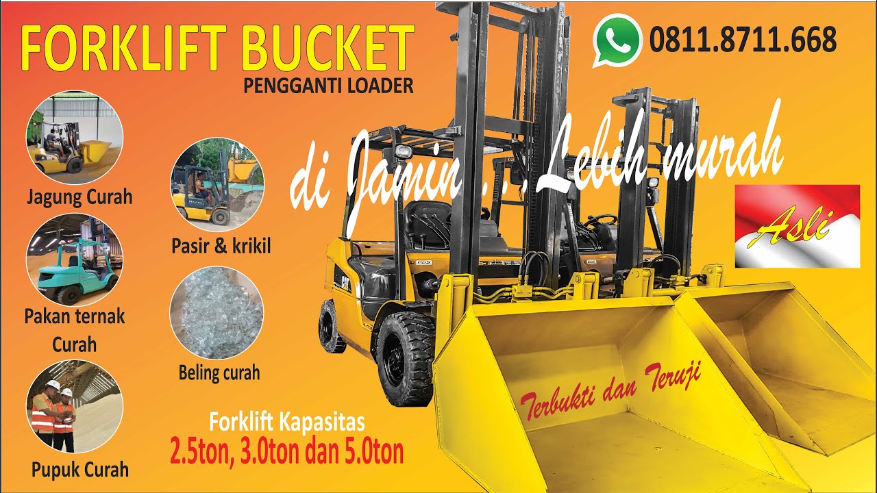 FORKLIFT BUCKET Pengganti Loader, Lebih Murah dan Lebih Mudah - YouTube