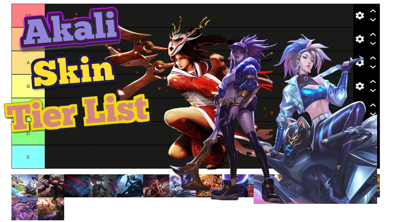 Akali Tier List Skin! - YouTube