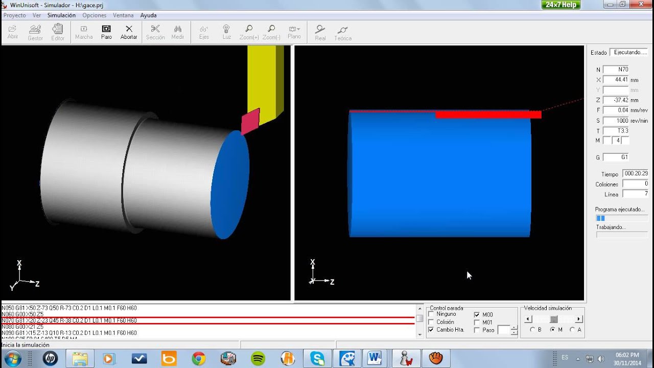 simulacion de programa CNC - YouTube
