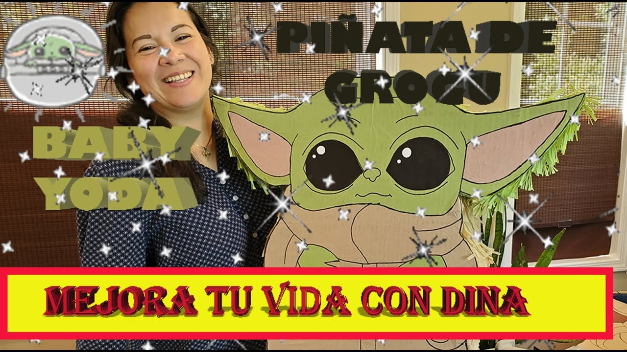 👽Como hacer una piñata de BABY YODA /GROGU, de carton SUPER FACIL y ...