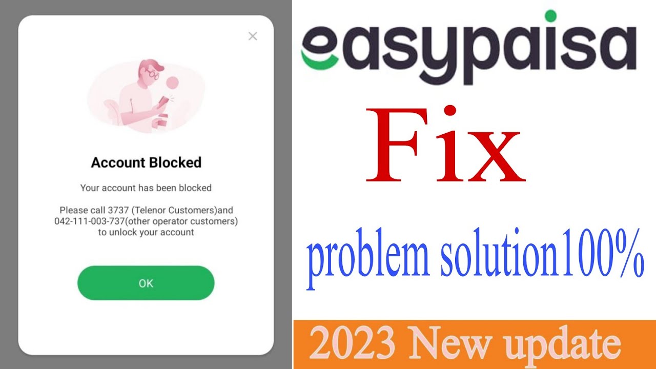 Easypaisa Account Blocked problem solution || Account Blocked Easypaisa ...