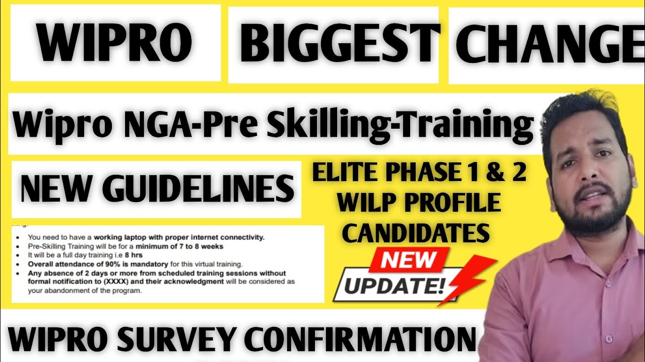 WIPRO PRE-SKILLING TRAINING LATEST UPDATE 🔥 | SURVEY FORM | CONNECT ...