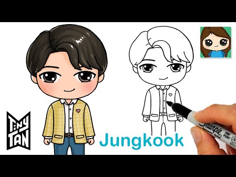 How to Draw Jungkook BTS TinyTan 🎶 Dynamite
