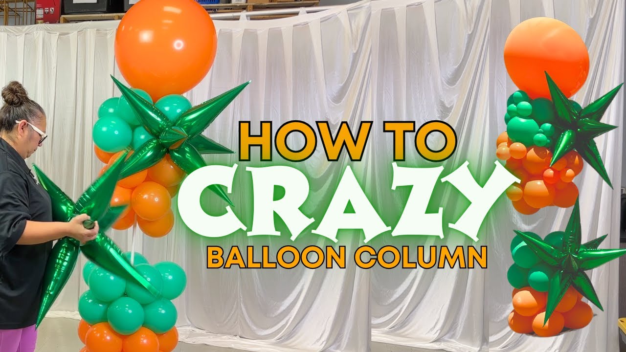 How to make a Crazy Balloon Column | Easy Step-by-Step Tutorial | DIY ...