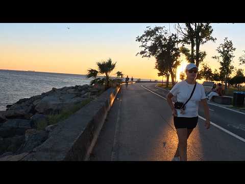 **Caddebostan Beach at Sunset 🌅 | Istanbul Evening Walk in 4K**