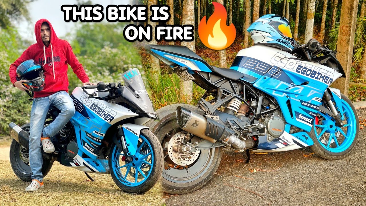 Ktm rc 390 wrap graphics modification - YouTube