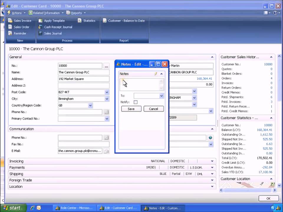 Microsoft Dynamics NAV Role Centers Part 1 of 2 - YouTube