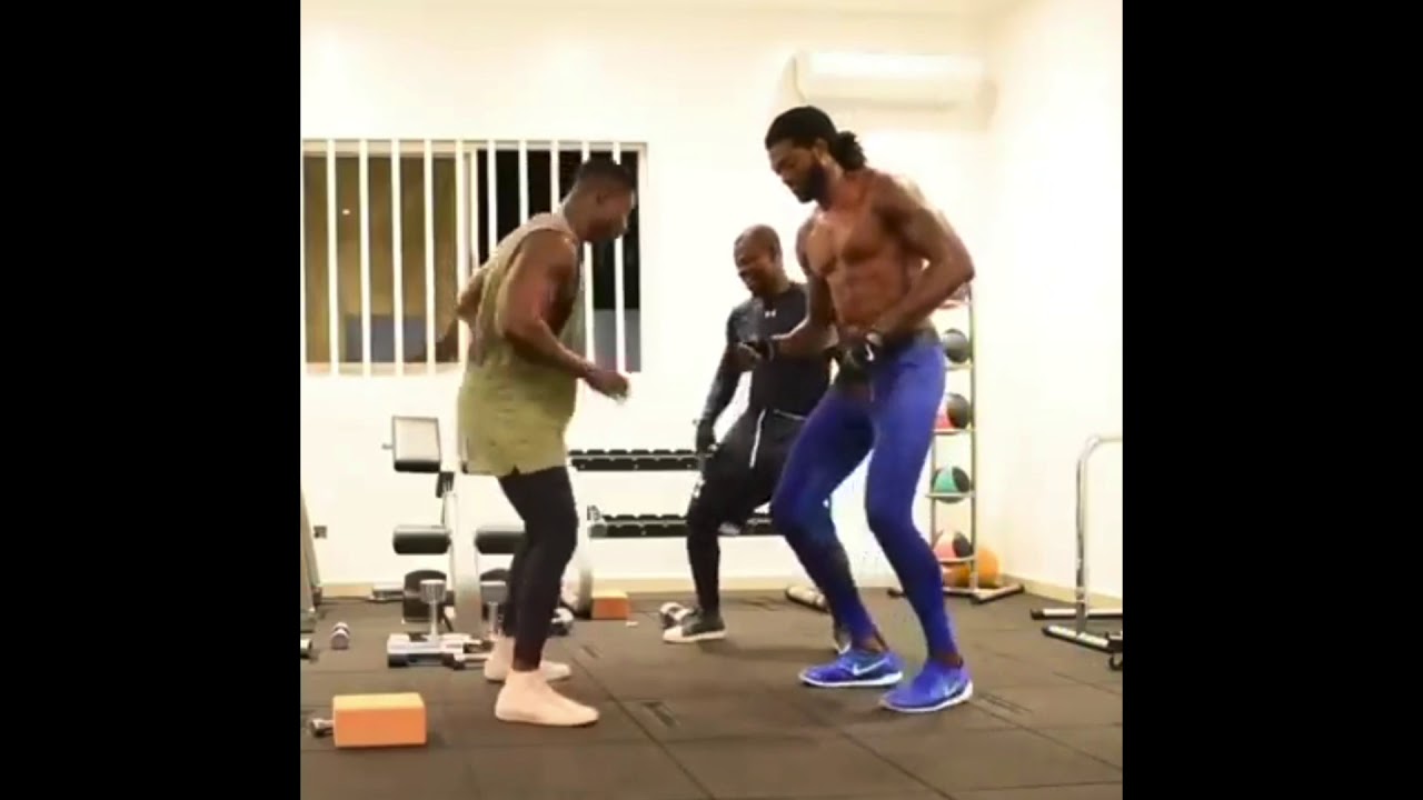 Adebayor showing amazing dancing skills in the gym - YouTube