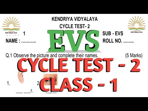 Class 1 evs cycle test 2 /kv /kvs #ncert #cbse #kvs #kvexam #class1 # ...