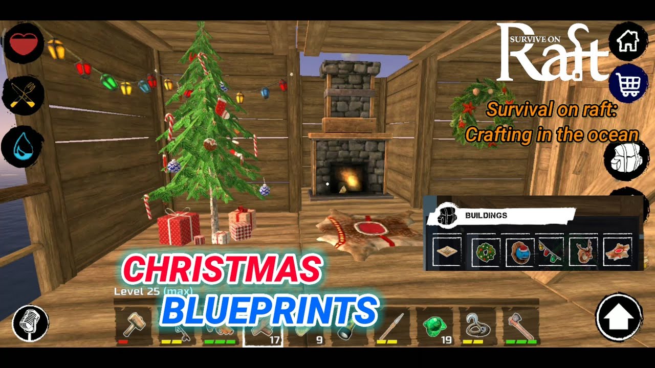 Christmas Blueprints | Survival on raft: Crafting in the ocean - YouTube