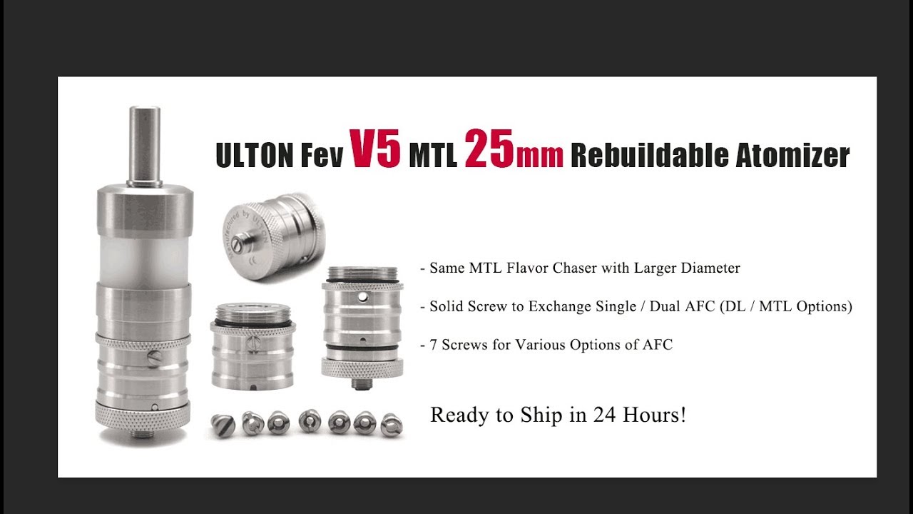 [2Fdeal]ULTON Fev v5 25mm RTA (MTL and DL Options)Flashevapor - YouTube