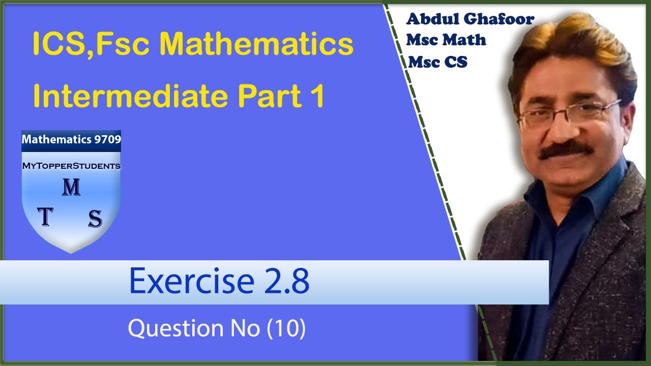Intermediate ICS F.sc Mathematics Part 1 Chapter 2 ,Set,Functions And ...