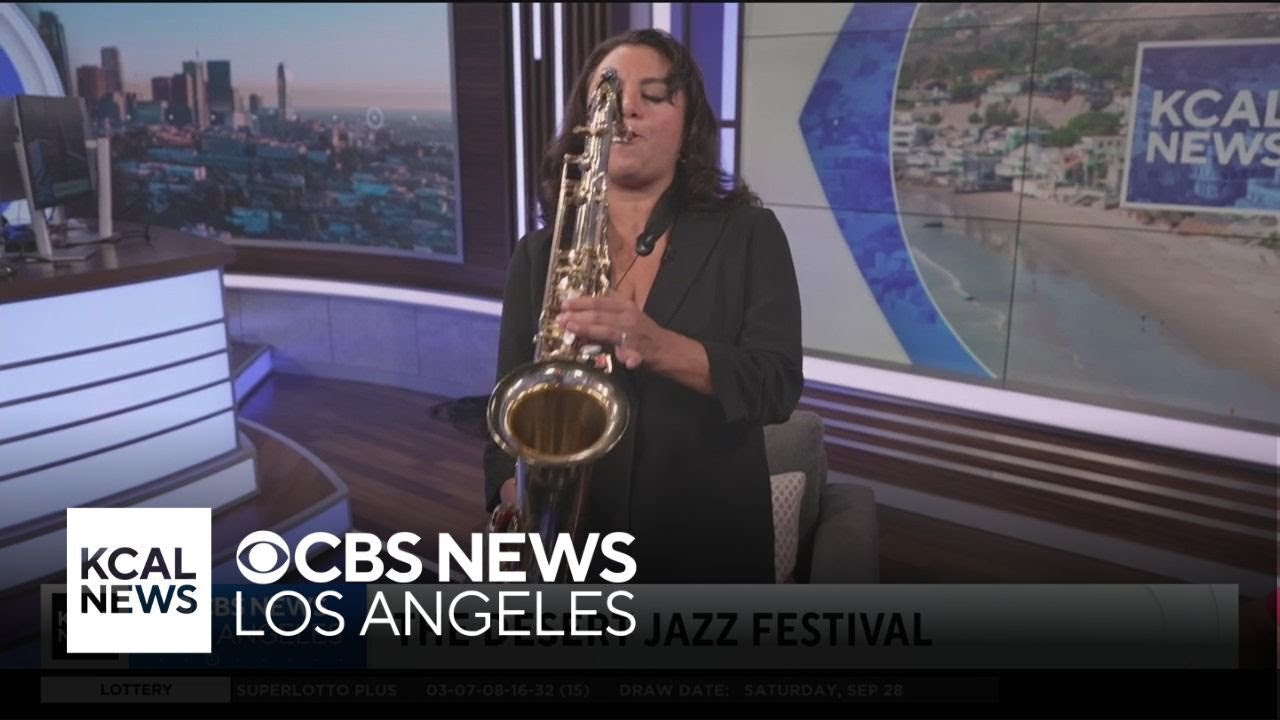 Jessy J plays the sax and talks Desert Jazz Festival - YouTube