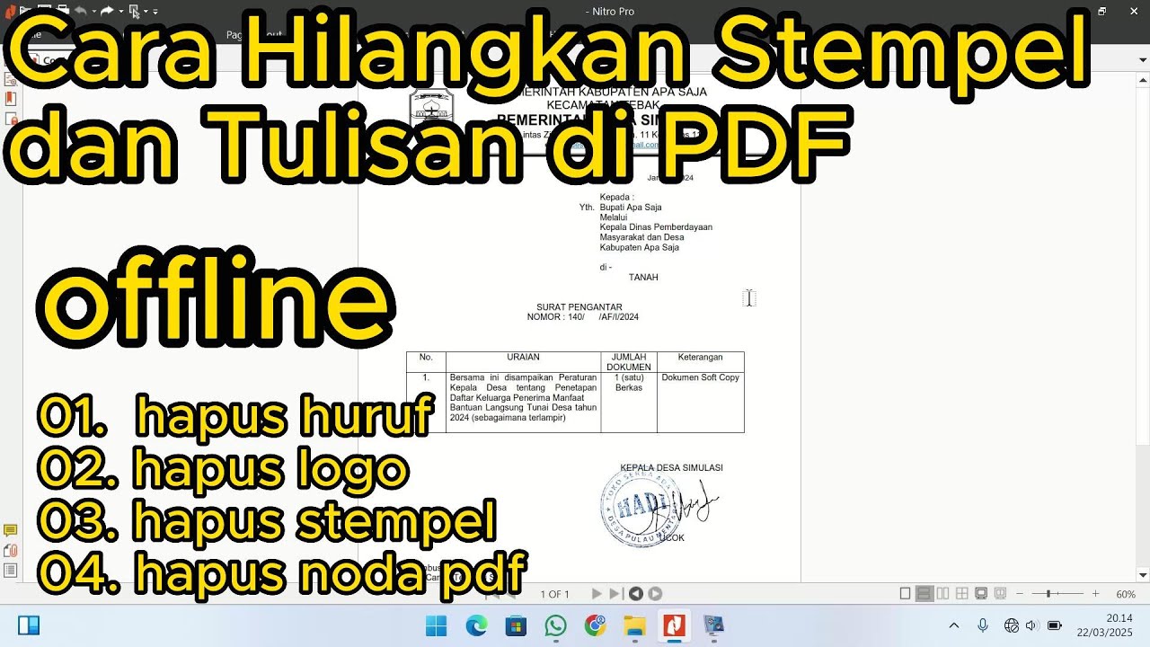 012 Cara Hapus Stempel dan Tulisan PDF - YouTube
