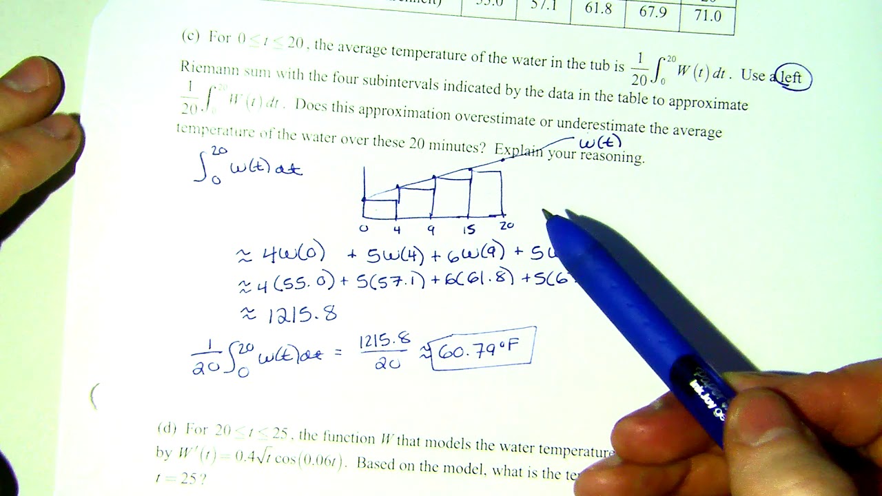 AP Calculus - Calculus in Context, Day 2 (last example) - YouTube