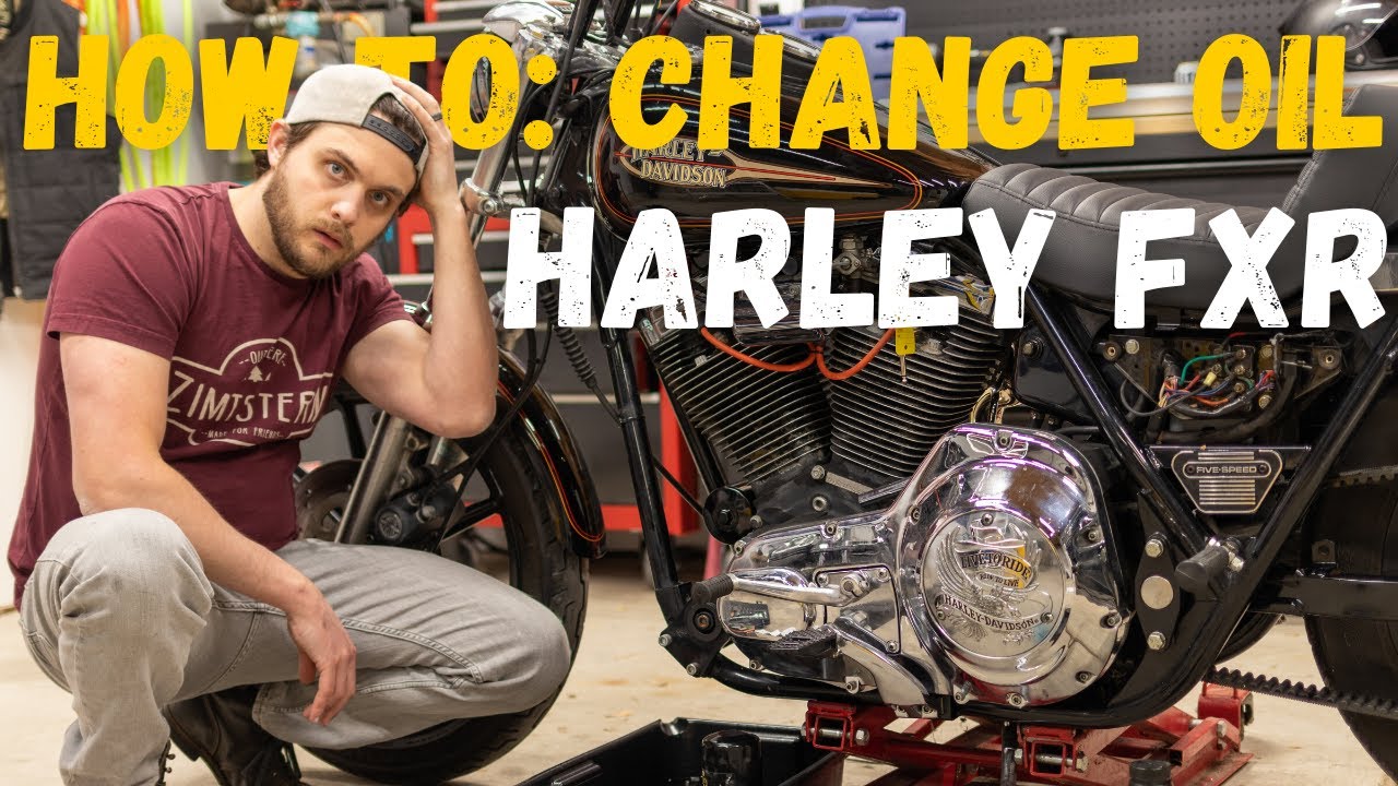 HOW TO: Change Oil on a Harley Davidson FXR...The Right way! - YouTube