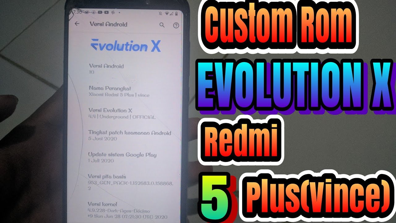 Install Custom Rom Evolution X-Vince Xiaomi Redmi 5 Plus - YouTube