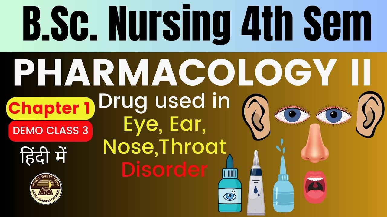 B.Sc. Nursing 4th Sem | Drugs used in disorders of Ear, Nose and Throat ...