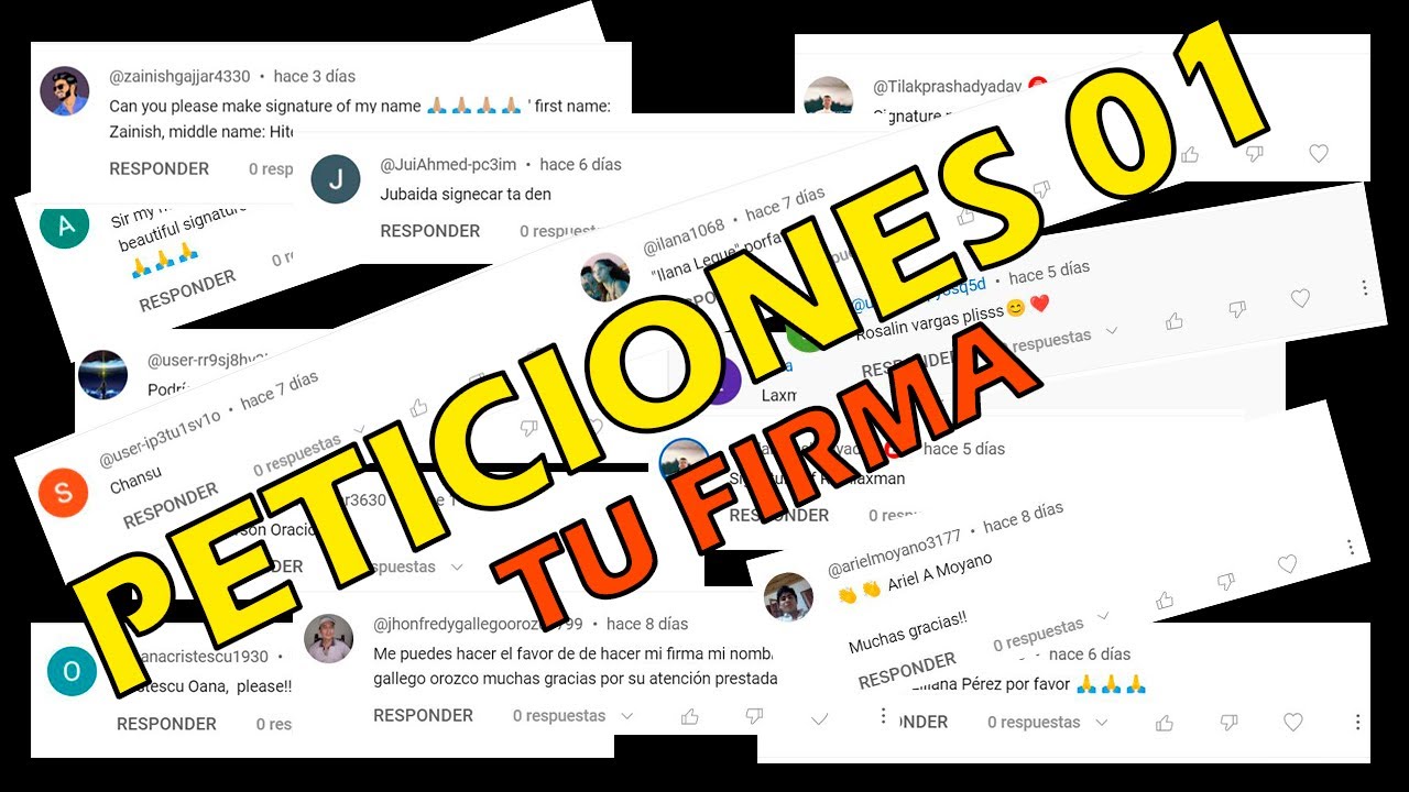 PETICIONES 01 / TU FIRMA AQUI / MODELOS DE FIRMA - YouTube