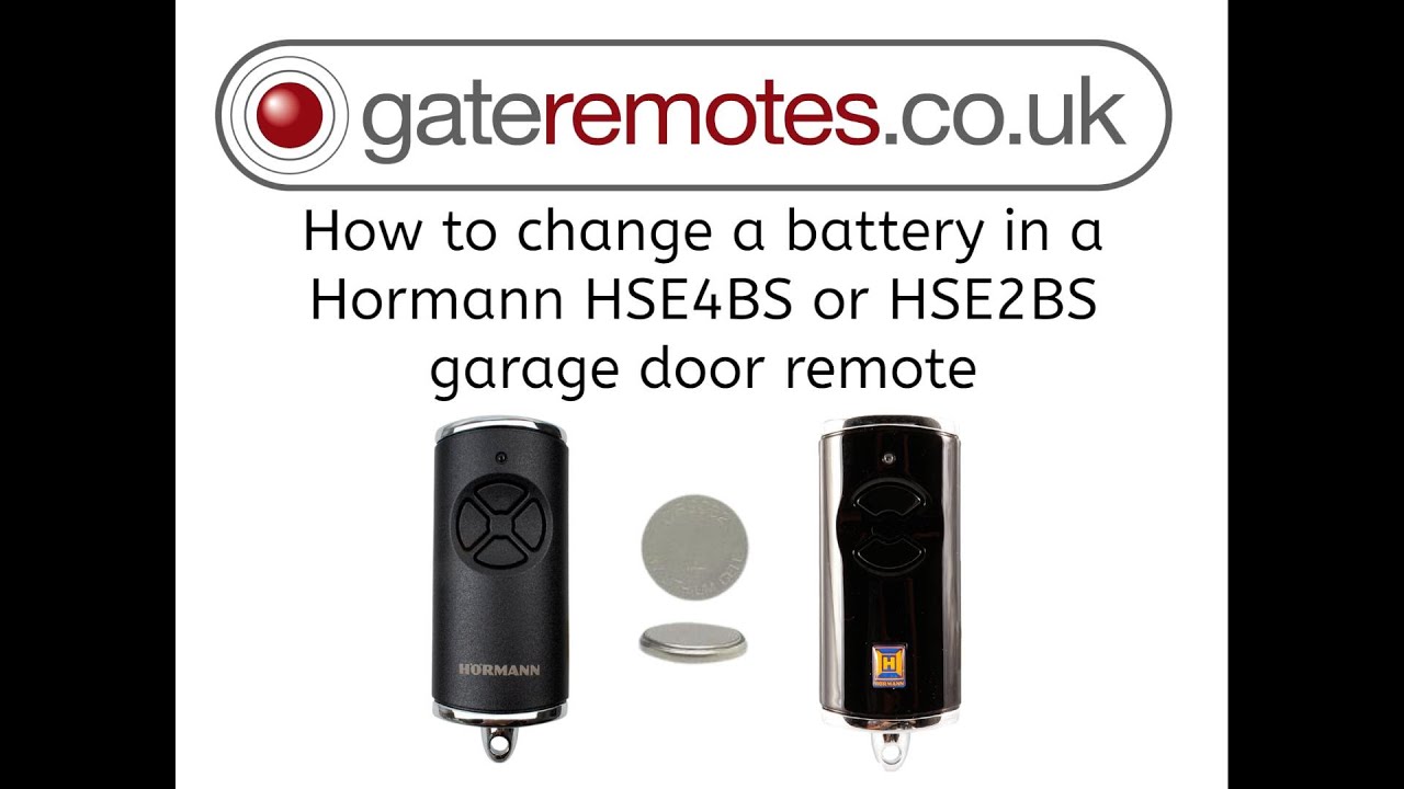 How to change the battery in a Hormann HSE4 BS & HSE2 BS garage door ...