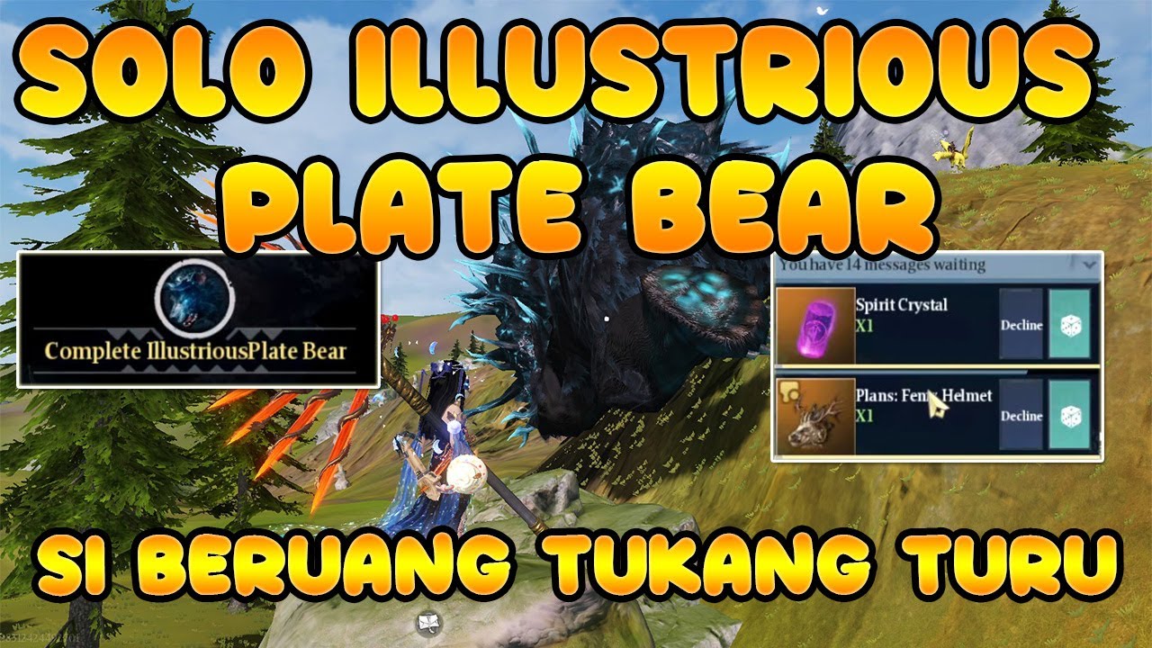SOLO ILLUSTRIOUS PLATE BEAR!!! SI BERUANG HITAM!! || Chimeraland IbuIbuGuys(103) - YouTube