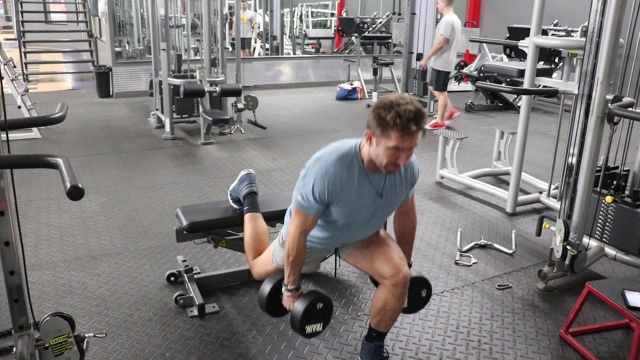 Dumbbell Bulgarian (rear foot elevated) split squats - YouTube