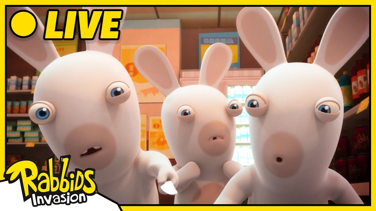 Rabbids Invasion 🐰 The Best Episodes ⚡️ Non-stop! 24h/24 🔴 Cartoon for ...