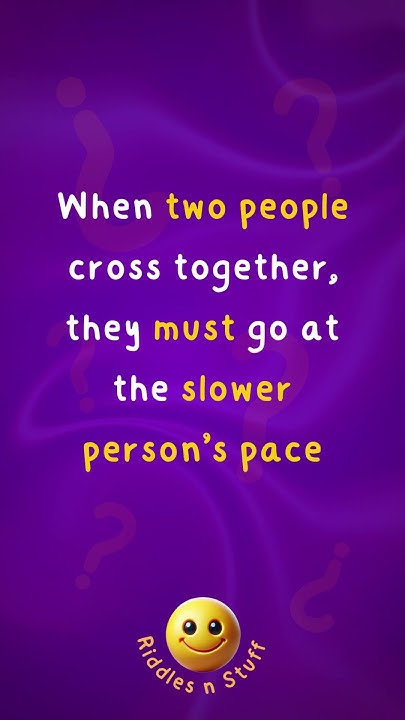 Can You Solve The Bridge Crossing Riddle? - YouTube
