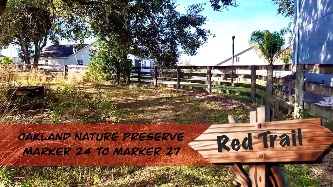 RED TRAIL: Marker 24 to Marker 27 in Oakland Nature Preserve - YouTube