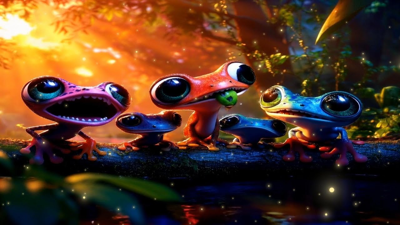 Five Little Speckled Frogs | Learning Lullaby | Nursery Rhyme - YouTube