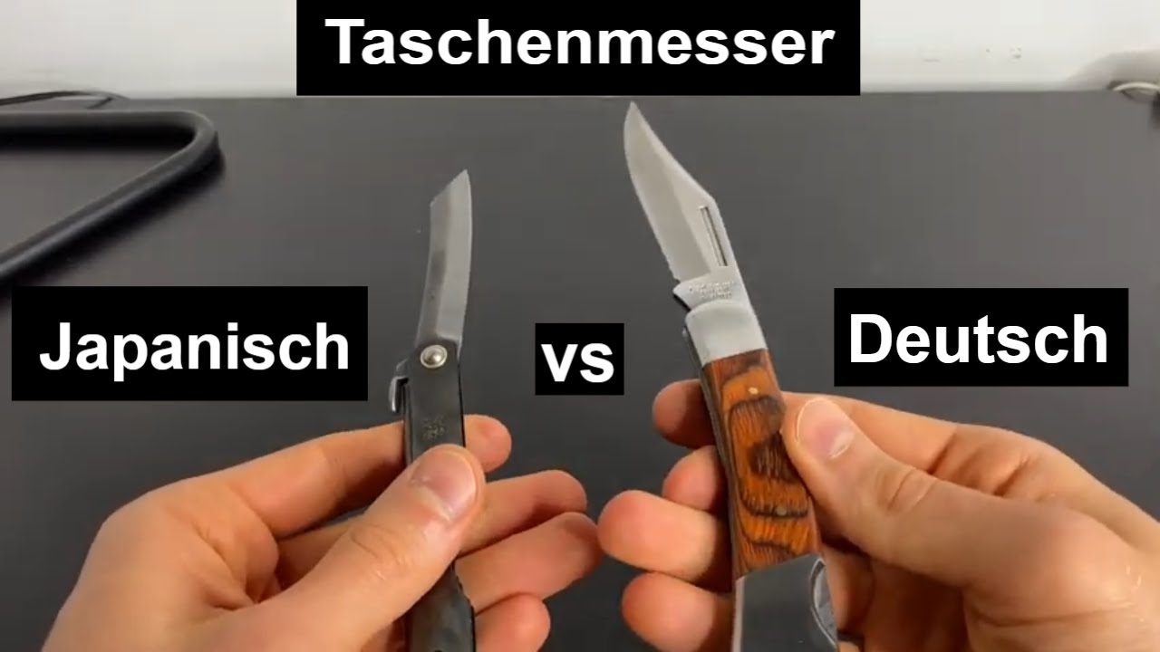 Japanisches Taschenmesser vs Herbertz Messer Walther Messer ...