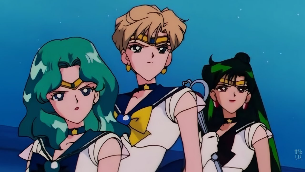 Sailor uranus,Sailor neptune,Sailor pluto transformation Ost Sailor Moon S - YouTube