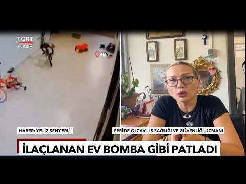 İLAÇLANAN EV, BOMBA GİBİ PATLADI - TGRT HABER / HABER: YELİZ ŞENYERLİ