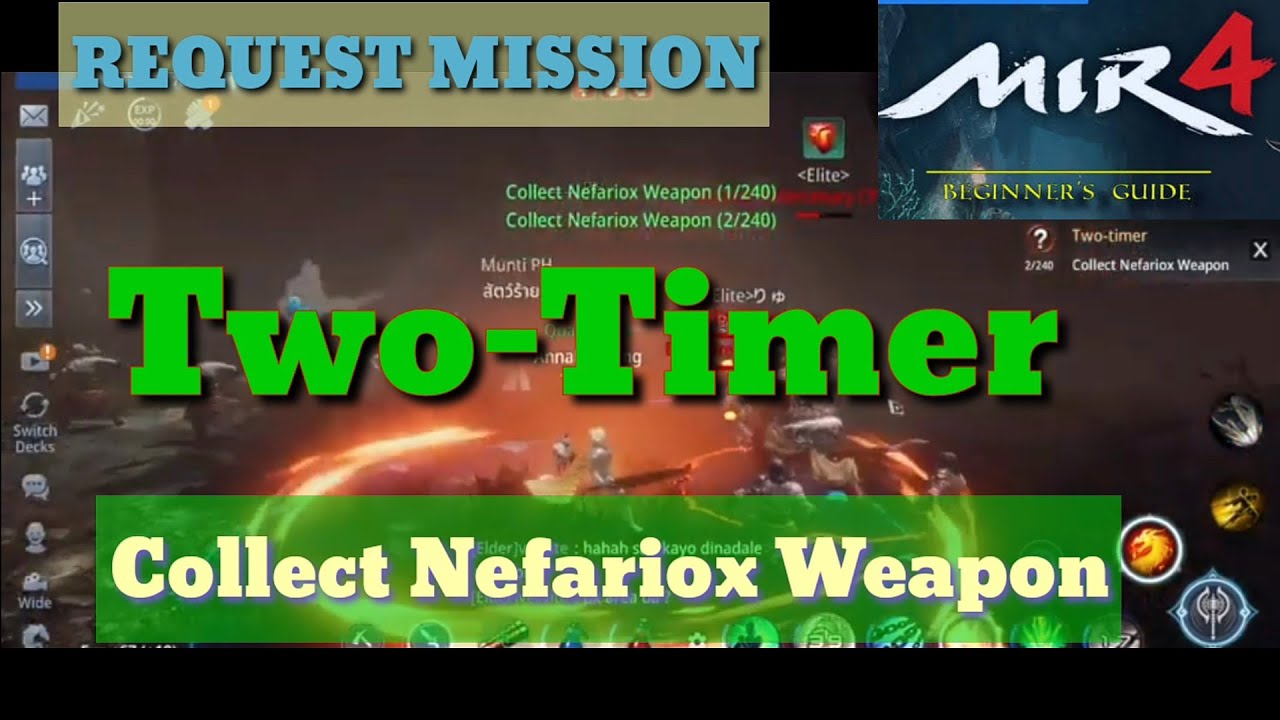 Two-Timer Mir4 (REQUUEST MISSION) Collect Nefariox Weapon - YouTube