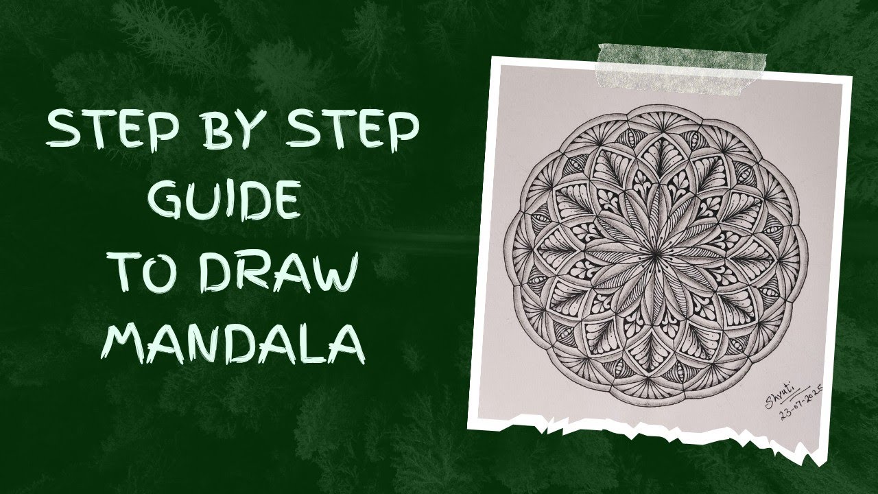 Step by step guide to draw Mandala. - YouTube